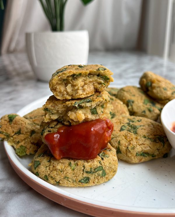 Delicious Plant-Based Chickpea & Spinach Nuggets - Upbeet & Kaleing It