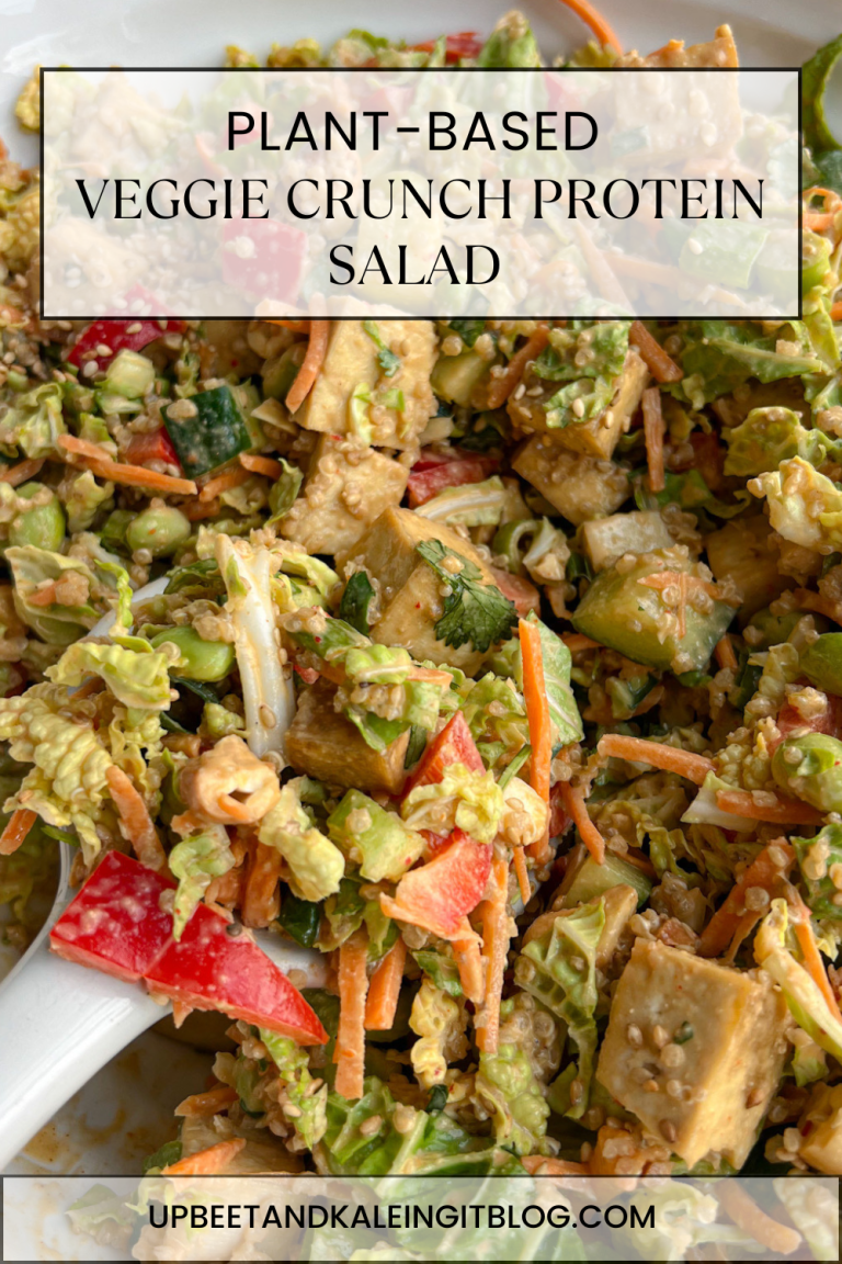 Plant-Based Veggie Crunch Protein Salad - Upbeet & Kaleing It